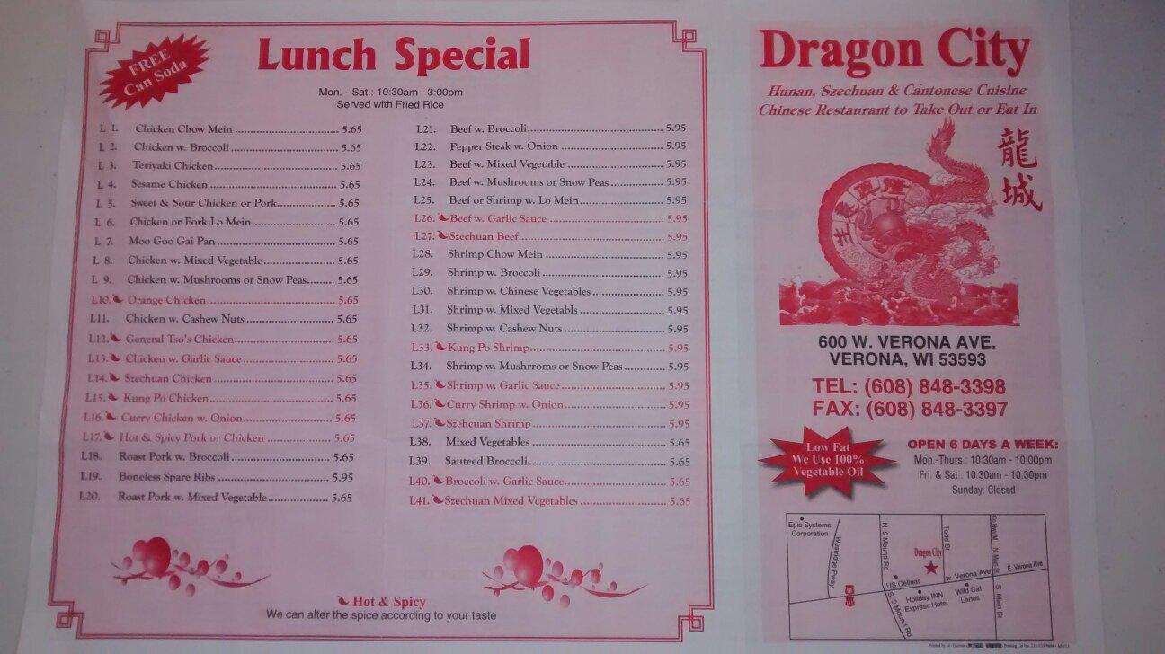 DRAGON CITY Verona Restaurant Reviews Photos Phone Number Tripadvisor