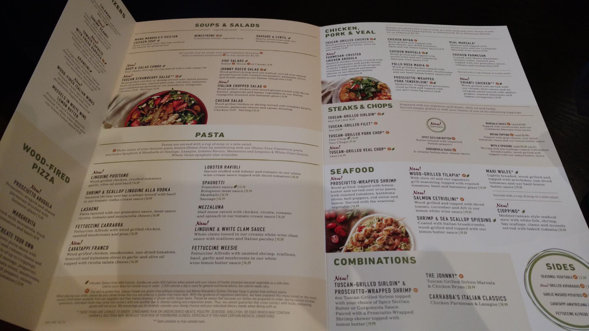 CARRABBA S ITALIAN GRILL Lansing Menu Prices Restaurant Reviews Order Online Food Delivery Tripadvisor