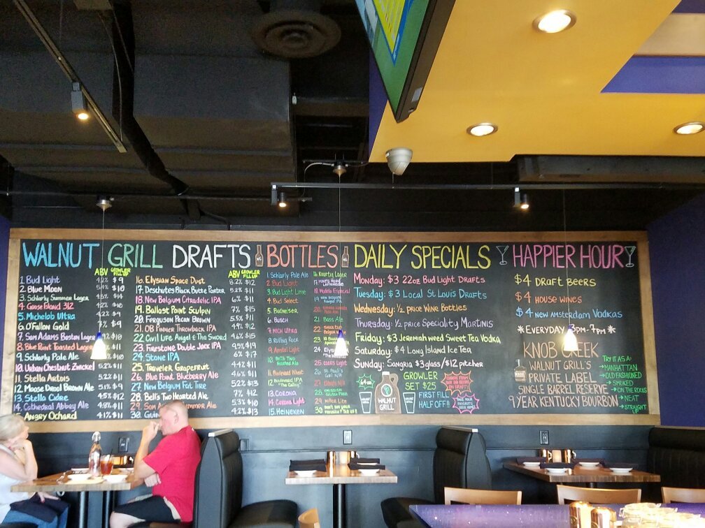 Walnut grill menu store