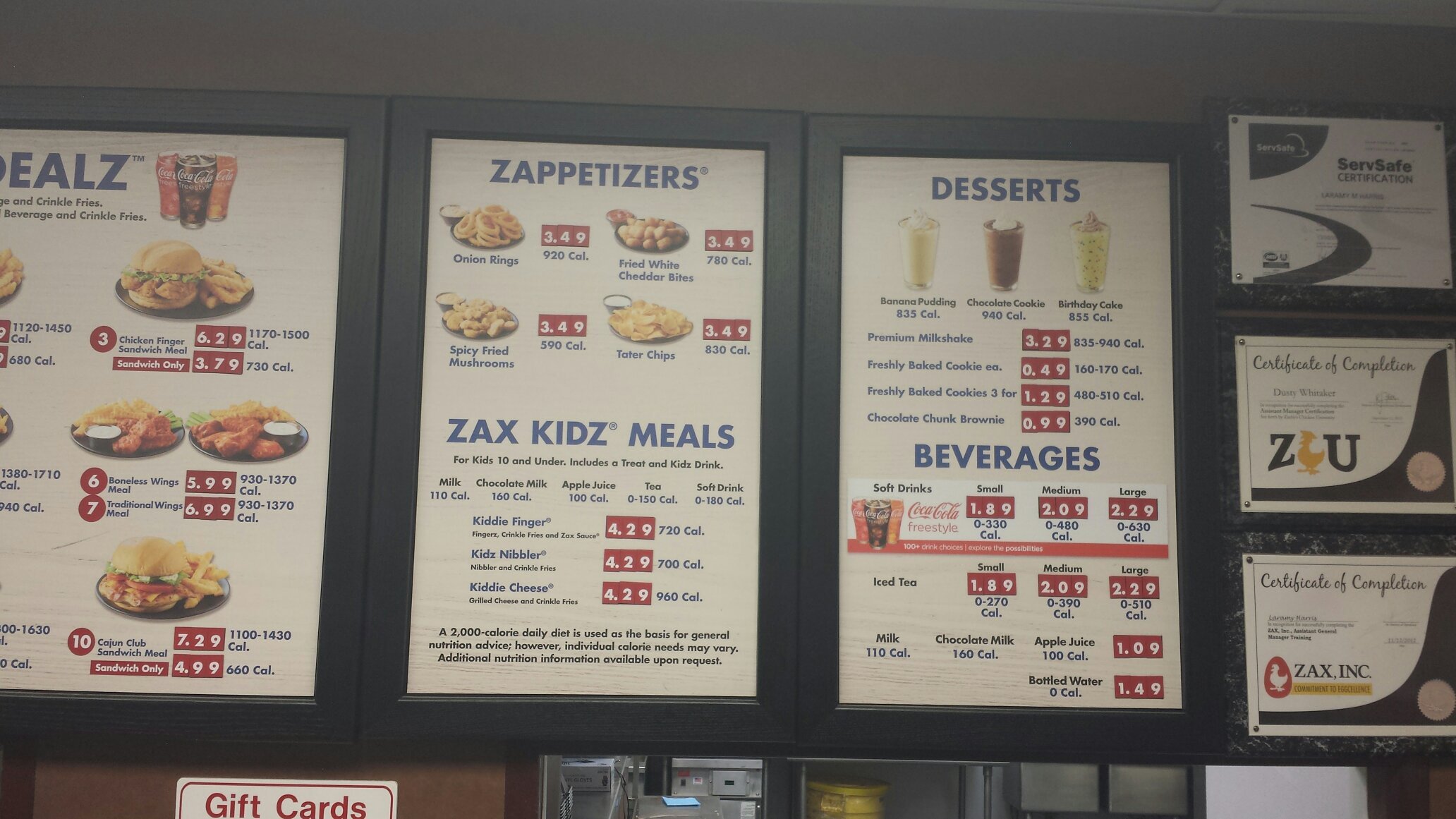ZAXBY S Crossville Menu Prices Restaurant Reviews Order Online Food Delivery Tripadvisor