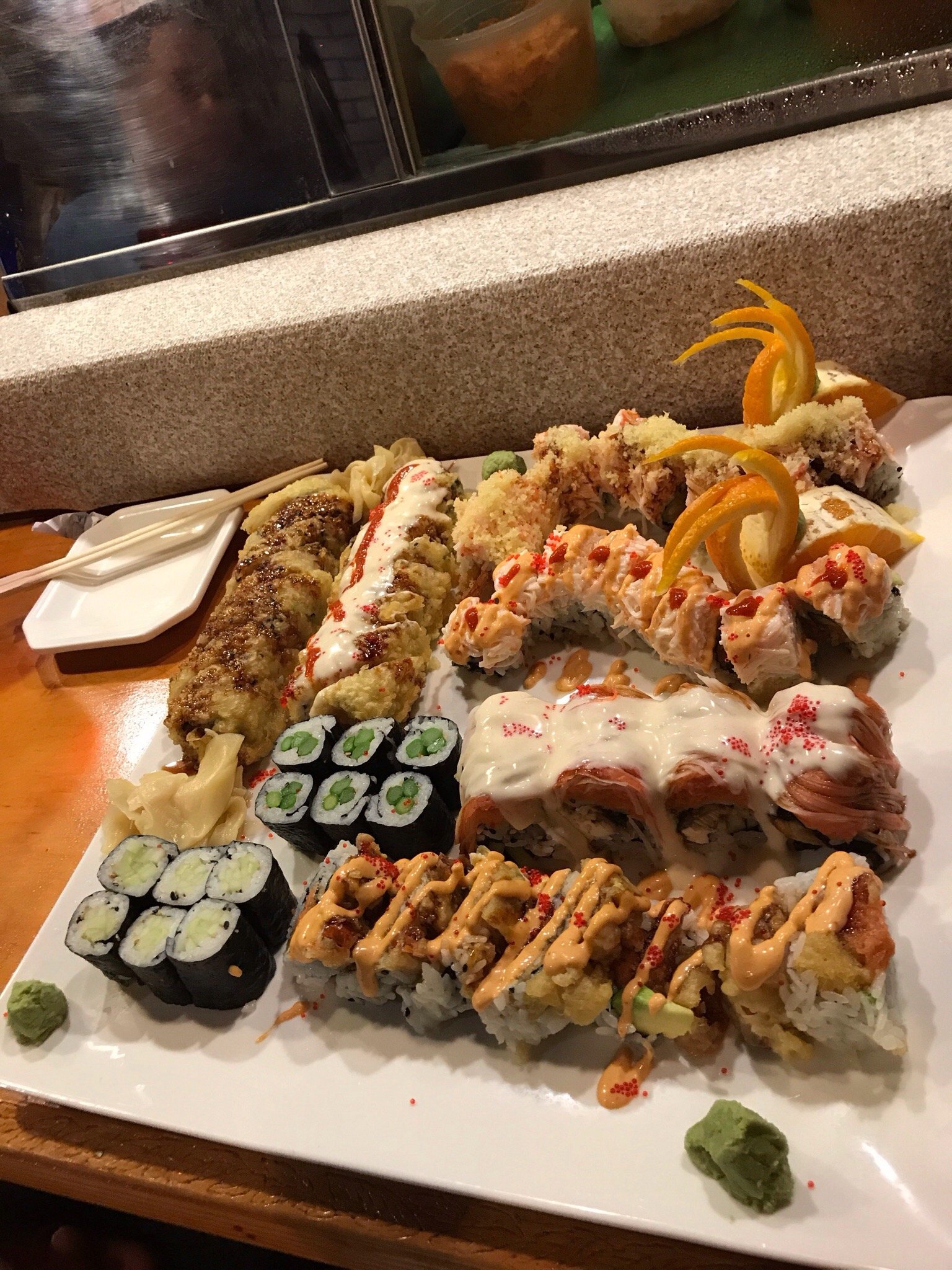 Fancy sushi menu store