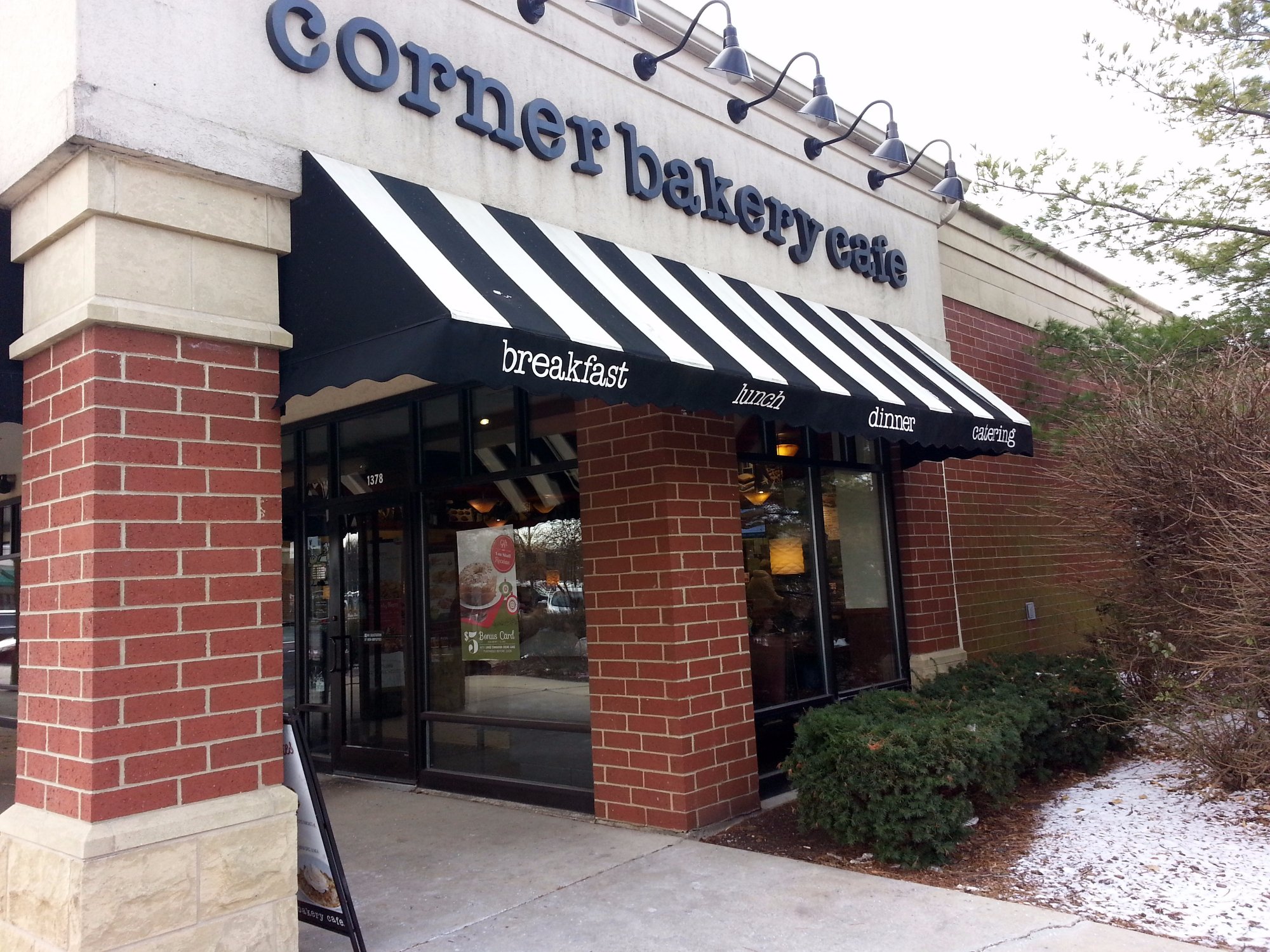 Corner bakery delivery store