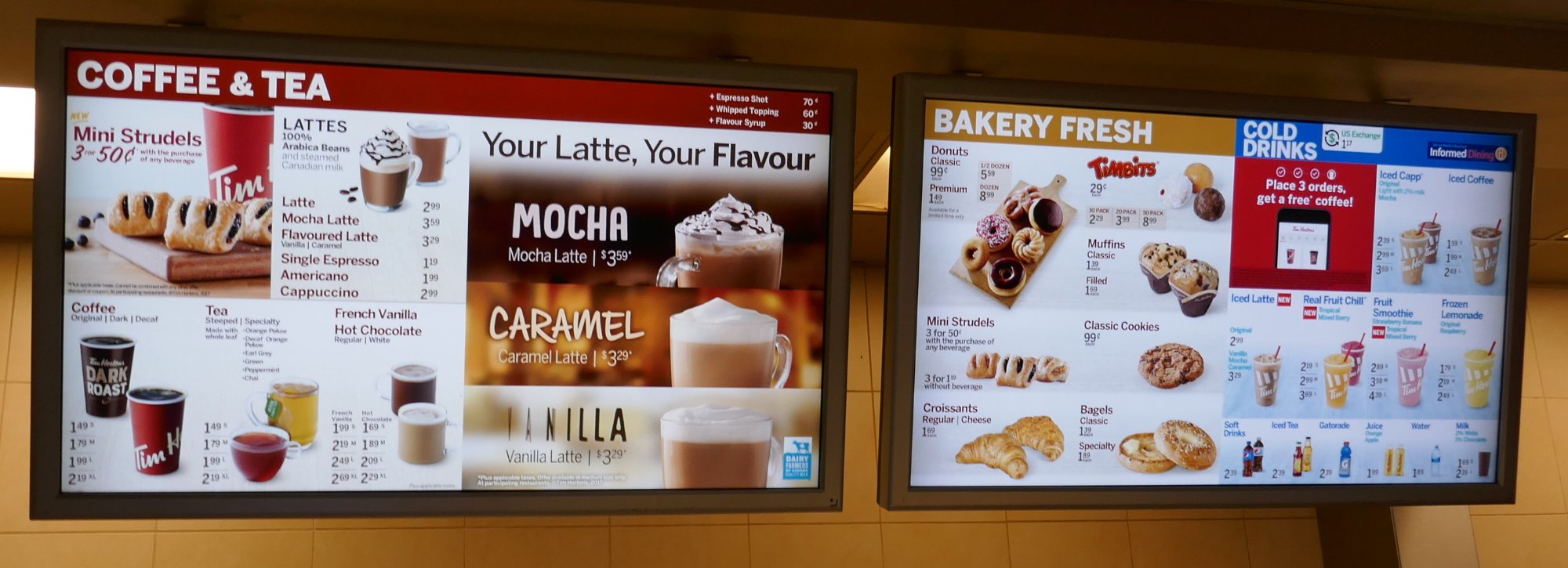 Timmies menu store
