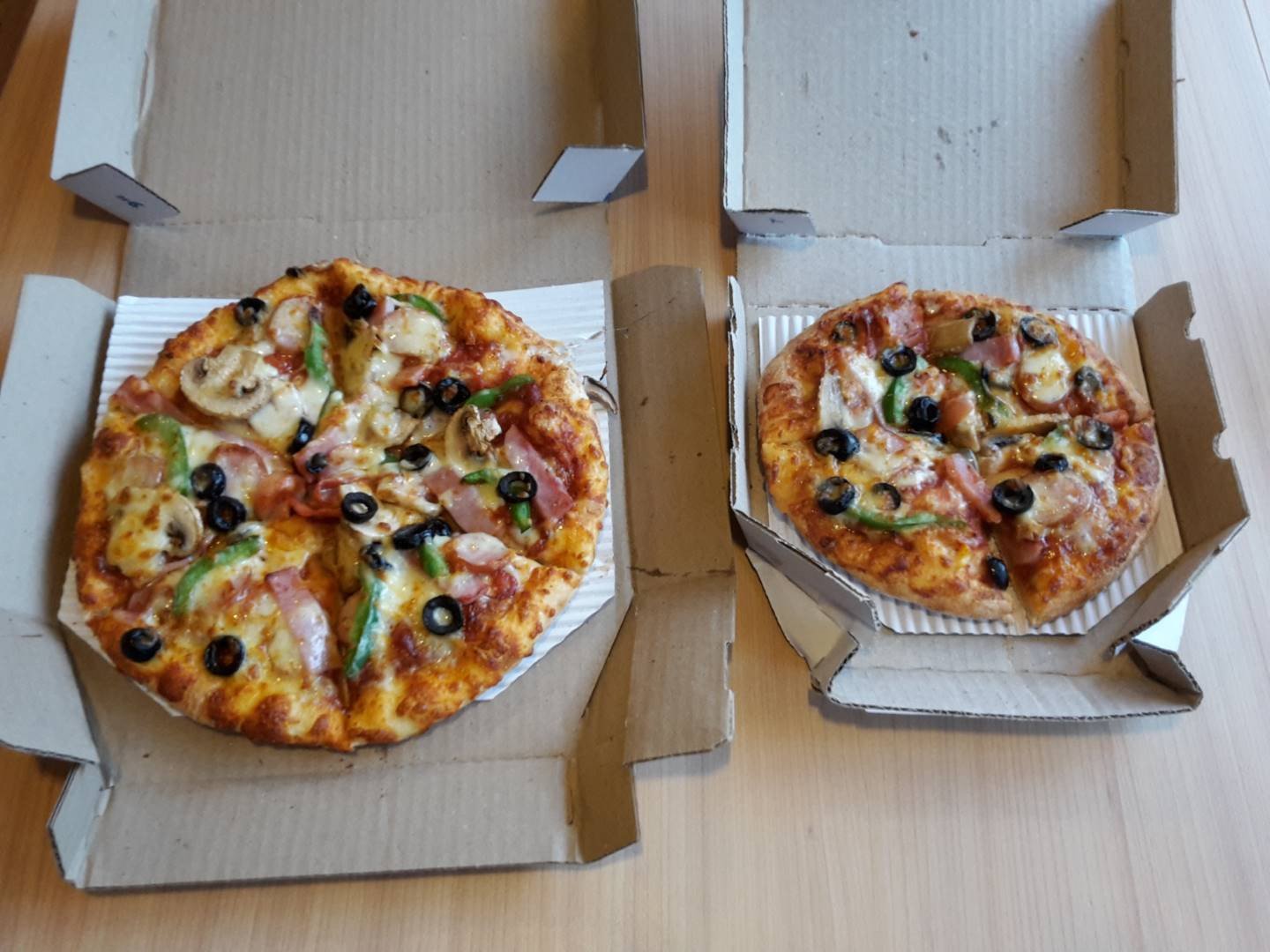 Medium pizza at dominos store