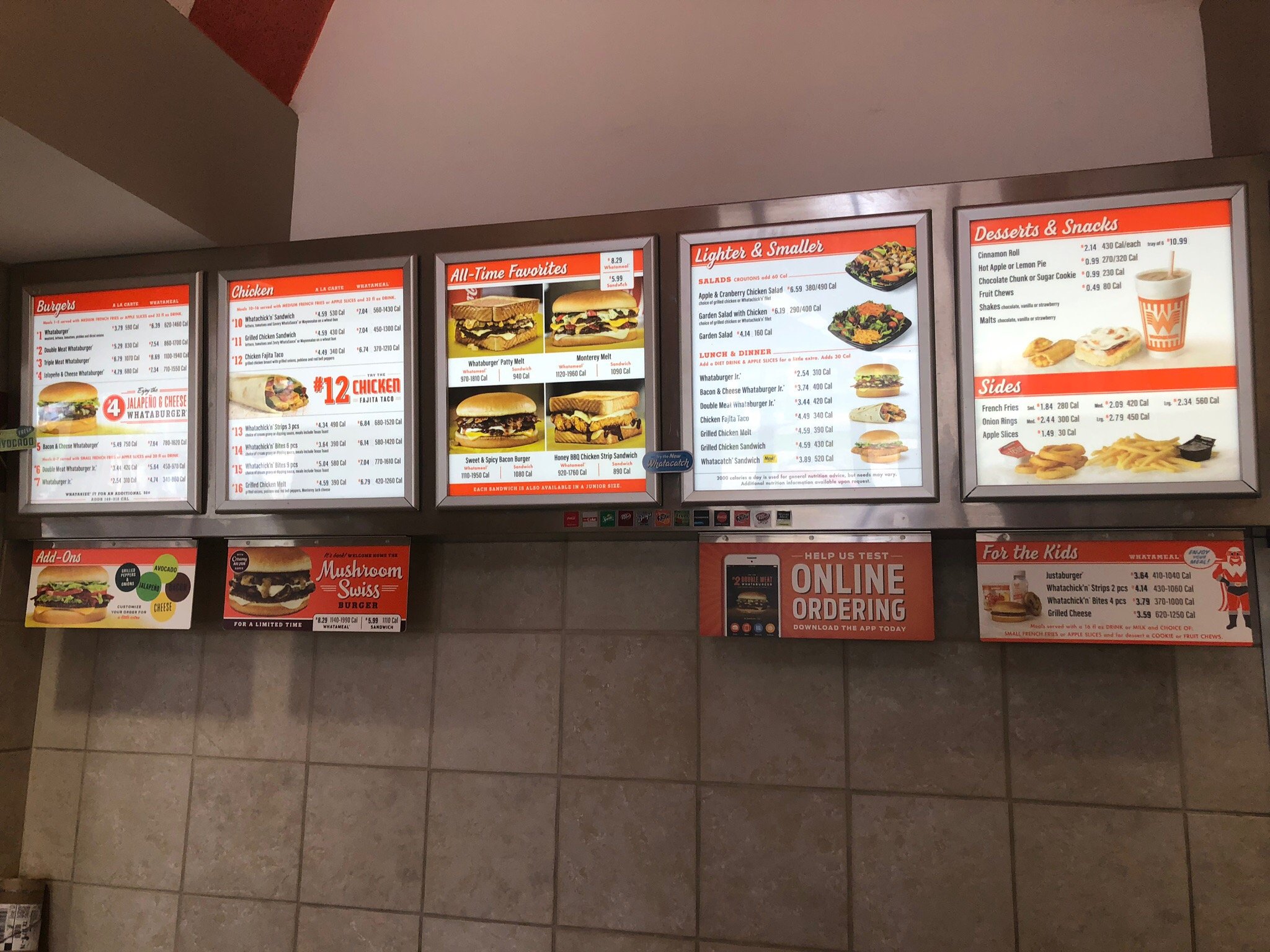 Whataburger menu store