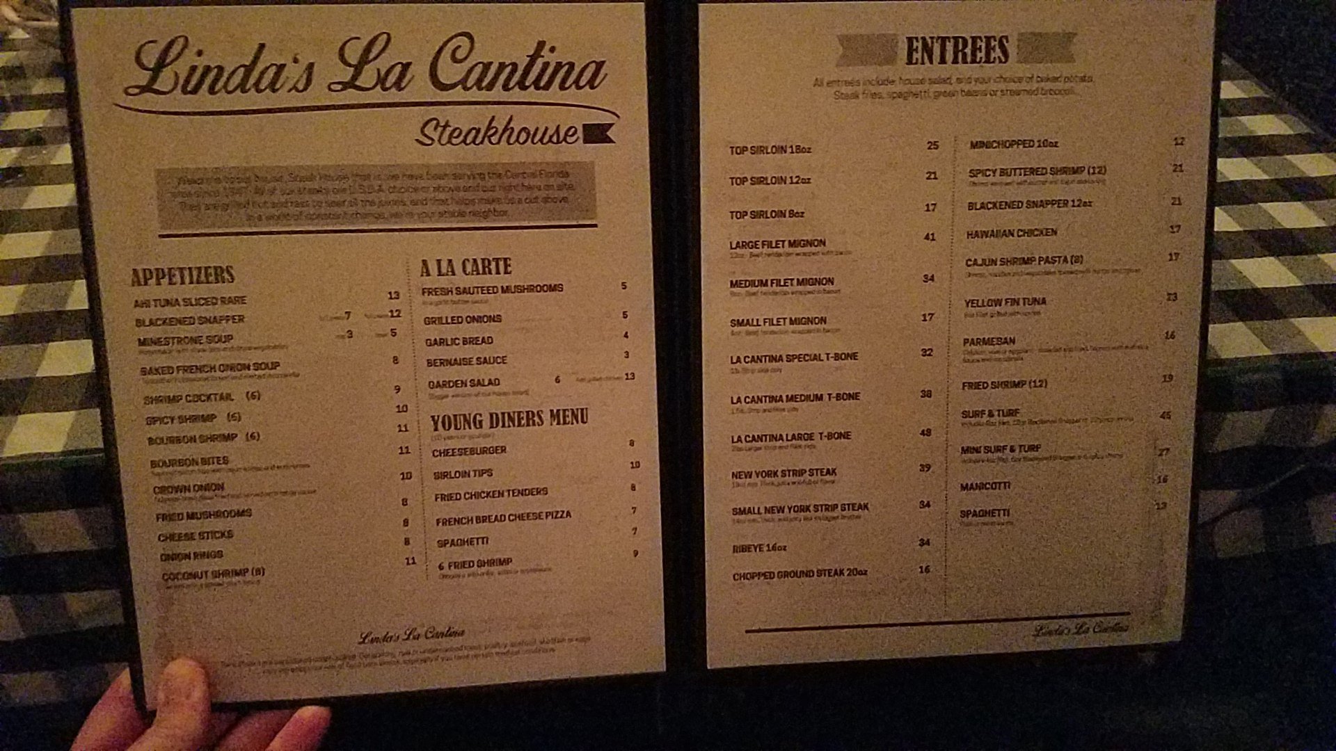 La cantina menu store
