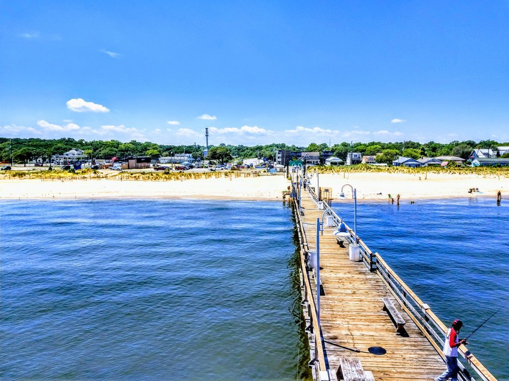 Ocean view pier fishing store