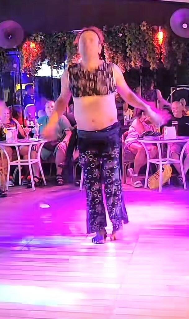 Human Elephant Pink Belly Dancer