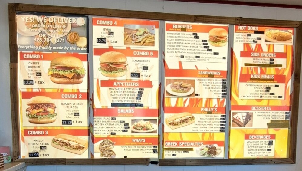 TEXAS FLAMING GRILL Abilene Menu Prices Restaurant Reviews Order Online Food Delivery Tripadvisor